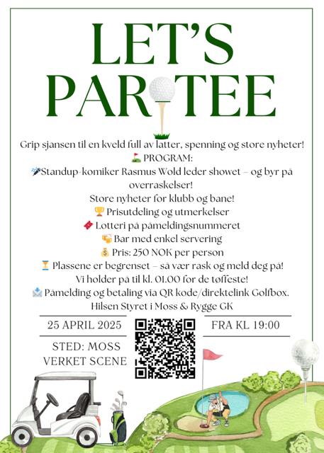 Invitasjon til PARTEE 25 april 2025